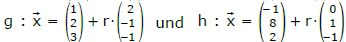 windschiefe Geraden, Abstand von Geraden, Normaleneinheitsvektor ...